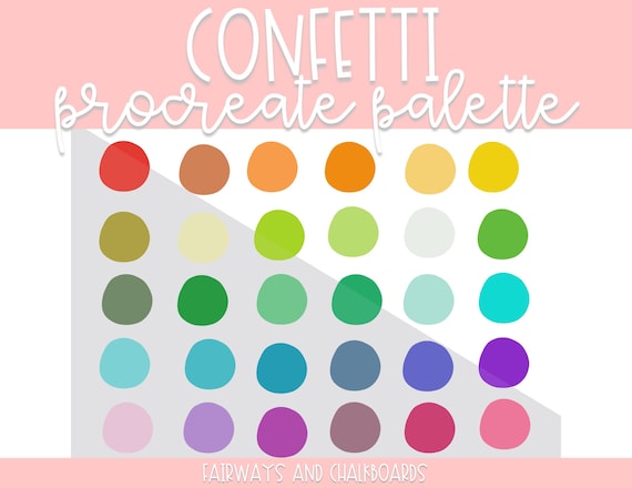 Procreate Confetti Color Palette Bright Color Palette | Etsy