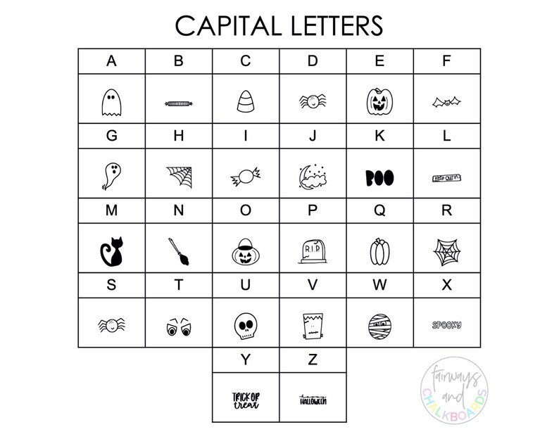 Halloween Doodles | Dingbat Font | Doodle Font | Clip Art - Etsy