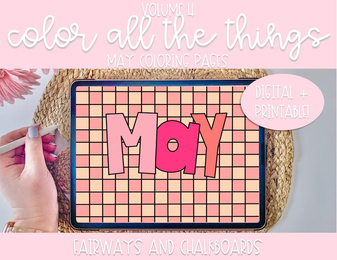 Color ALL the Things Volume 4: May Hand Drawn Coloring Pages | Coloring ...