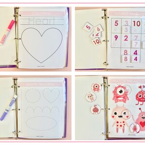 Valentine's Day Busy Binder | Toddler and Preschool Activity Set | Busy ...