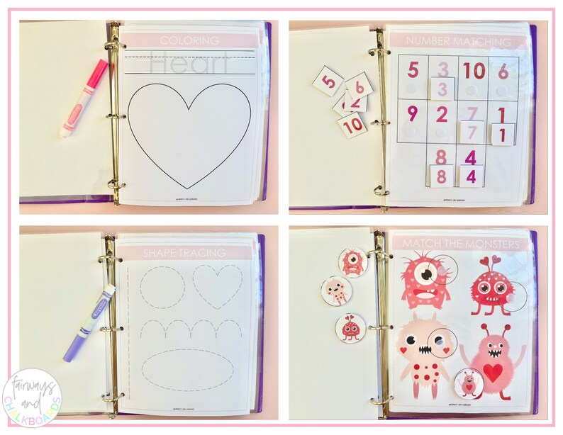 Valentine's Day Busy Binder Toddler and Preschool Activity Set Busy ...