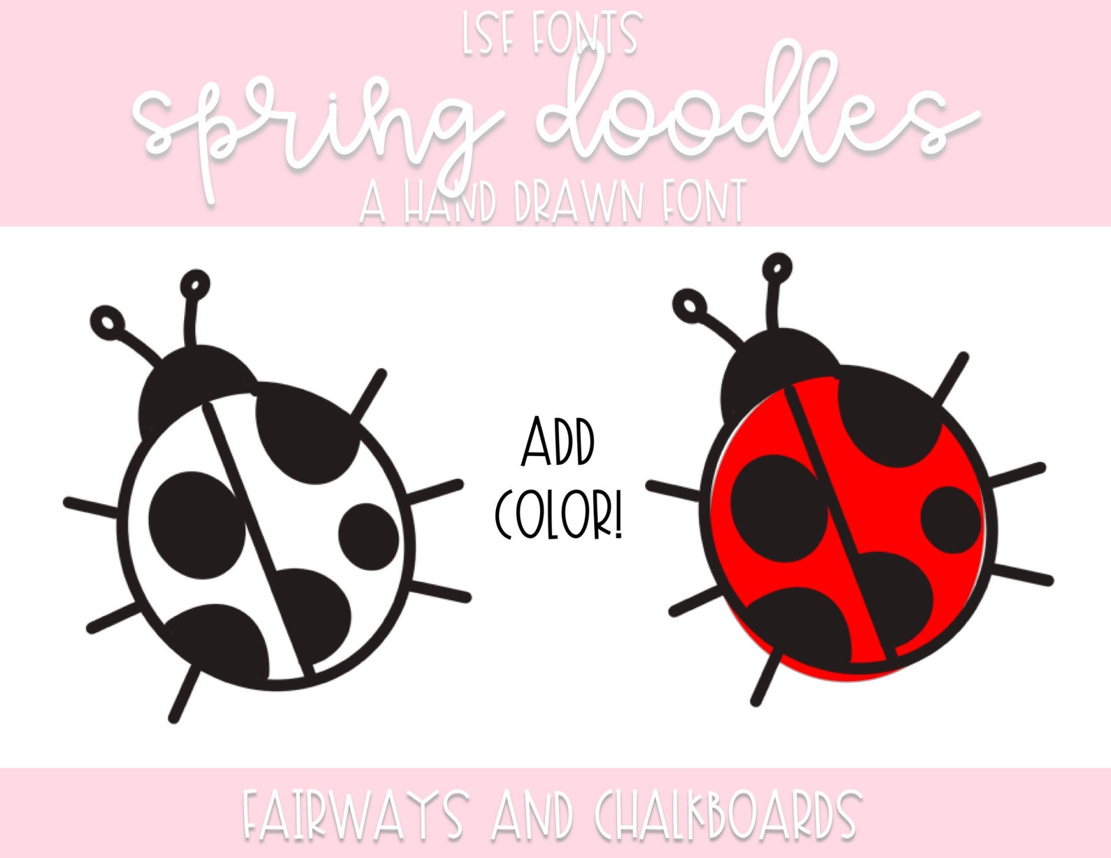 LSF Spring Doodle Font | Dingbat Font | Spring Clip Art - Etsy