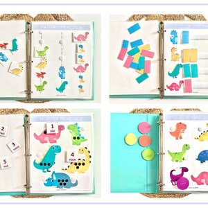Dino Busy Binder | Toddler and Preschool Activity Set | Busy Book ...