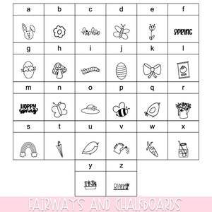 LSF Spring Doodle Font | Dingbat Font | Spring Clip Art - Etsy