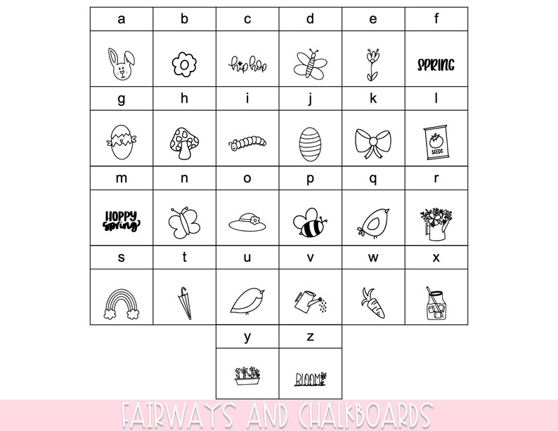 LSF Spring Doodle Font Dingbat Font Spring Clip Art - Etsy