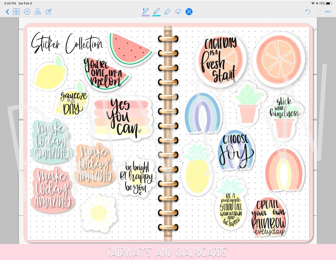 Preppy Digital Planner Stickers - Etsy