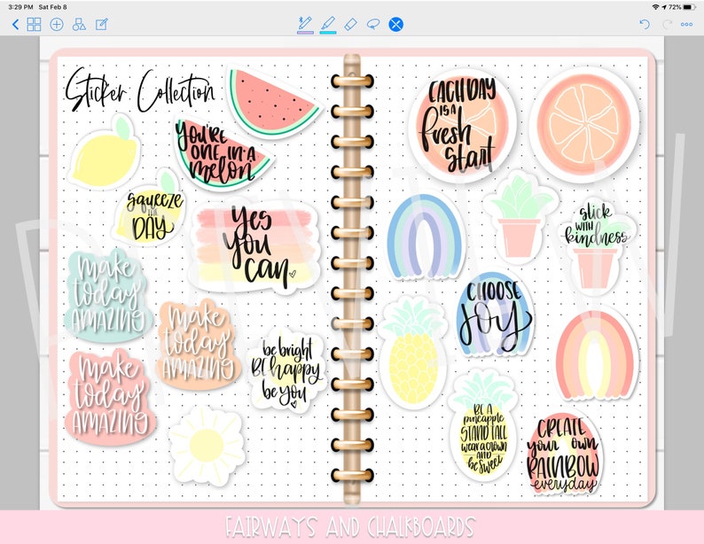 Preppy Digital Planner Stickers - Etsy