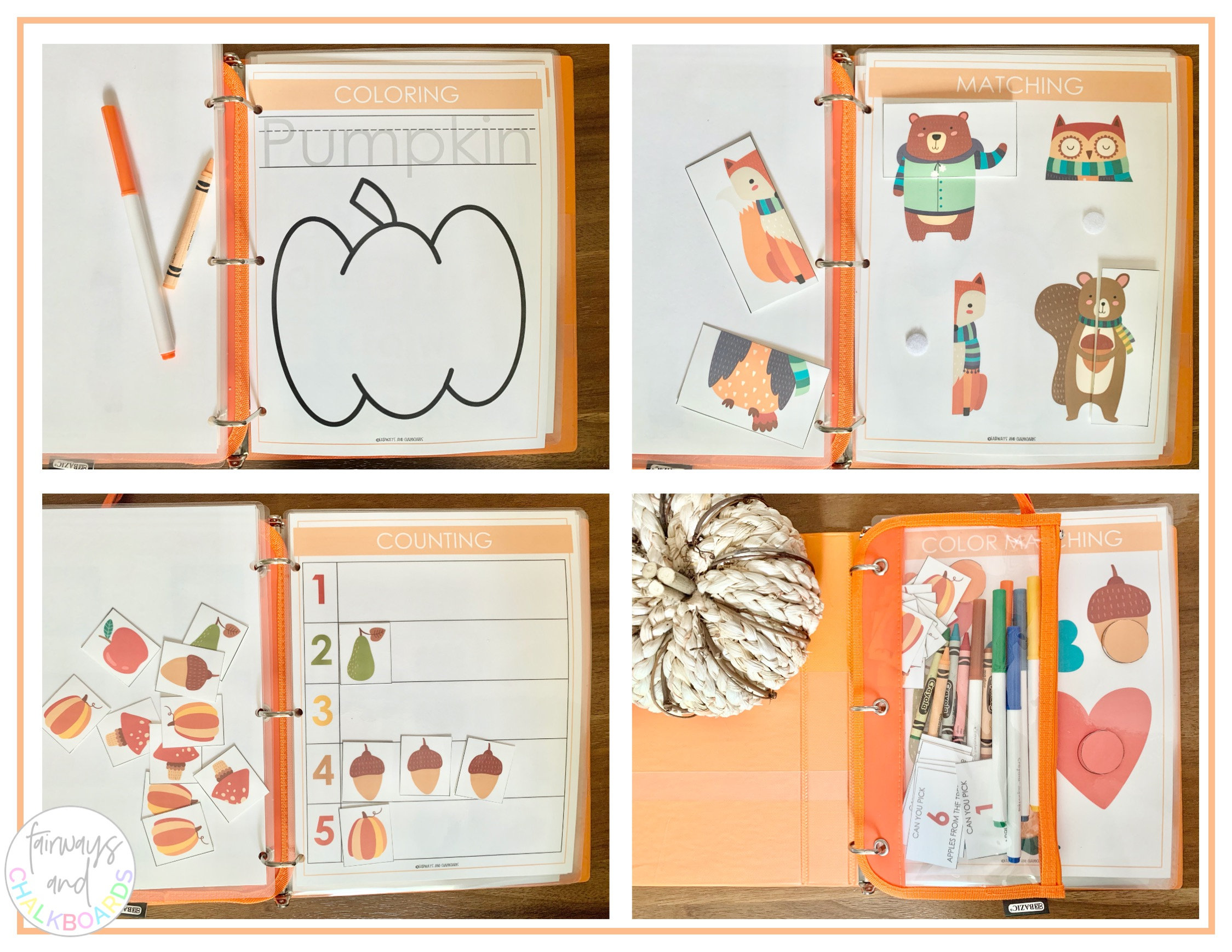 Fall Busy Binder Toddler and Preschool Activity Set Busy - Etsy