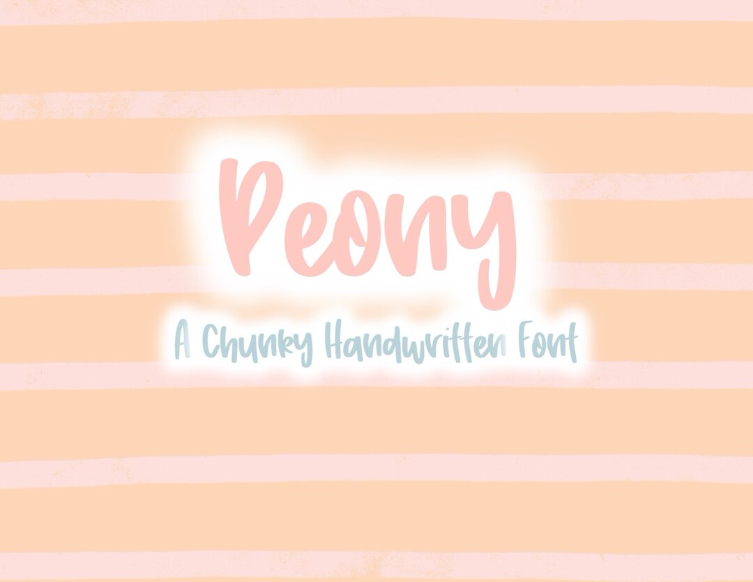 Peony | Quirky Handwritten Font - Etsy