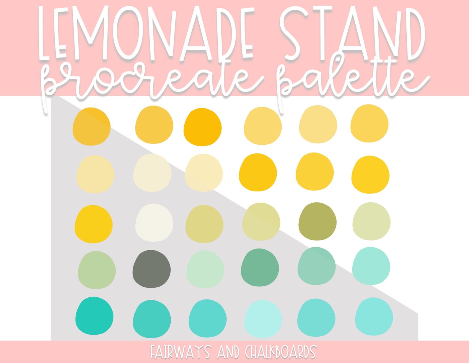 Procreate Lemonade Stand Color Palette Bright Color Palette Procreate