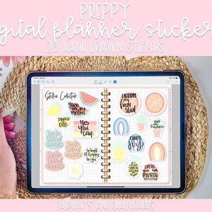 Preppy Digital Planner Stickers - Etsy
