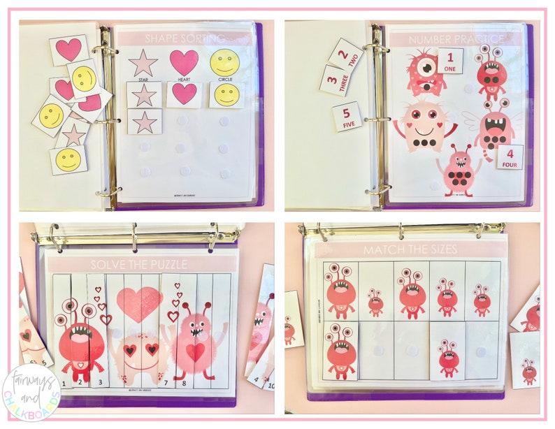 Valentine's Day Busy Binder Toddler and Preschool | Etsy