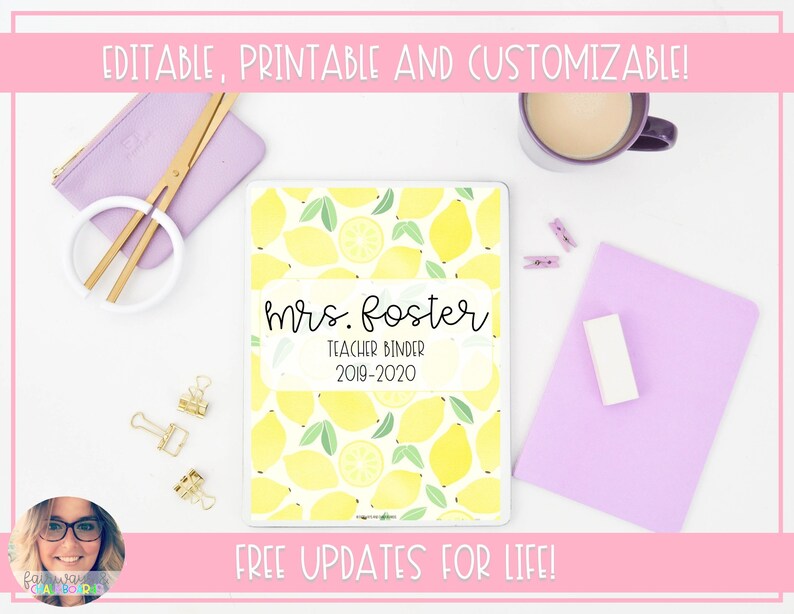 Preppy Teacher Binder: Printable - Etsy