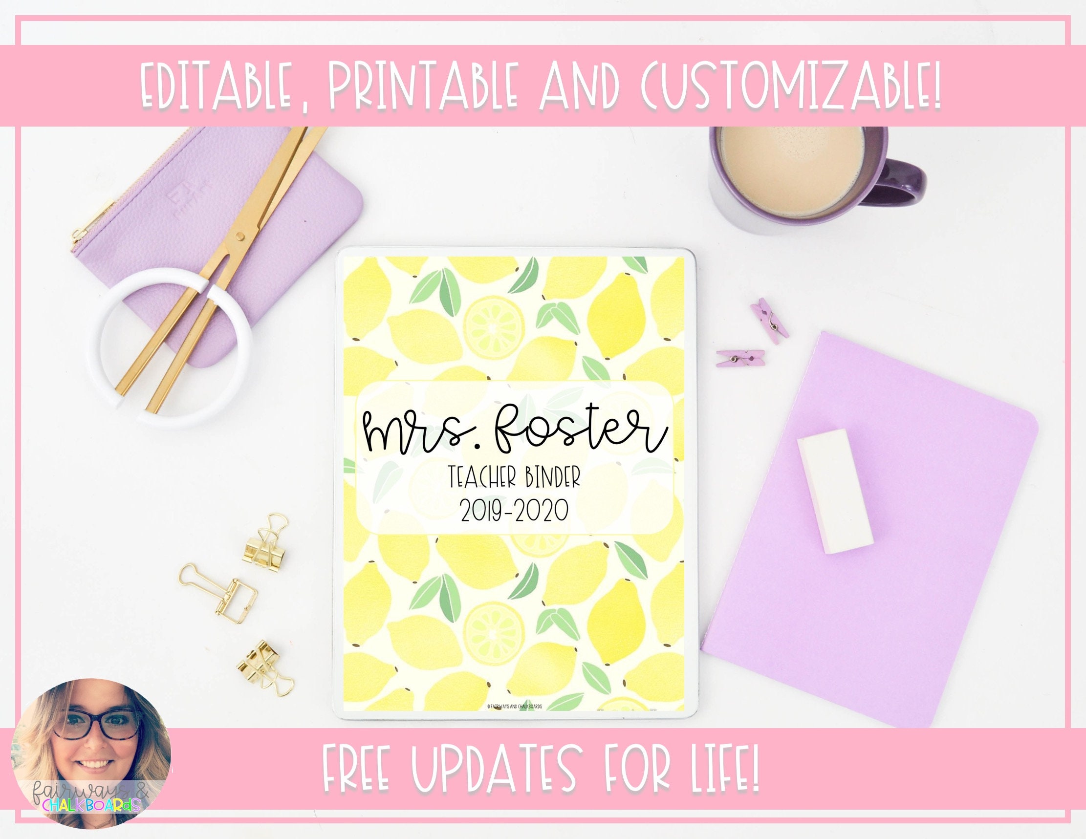 Preppy Teacher Binder: Printable - Etsy