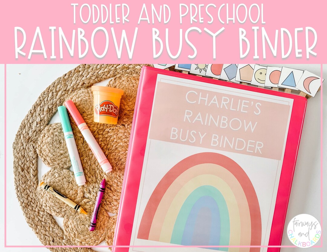Rainbow Busy Binder | Toddler and Preschool Activity Set | Busy Book ...