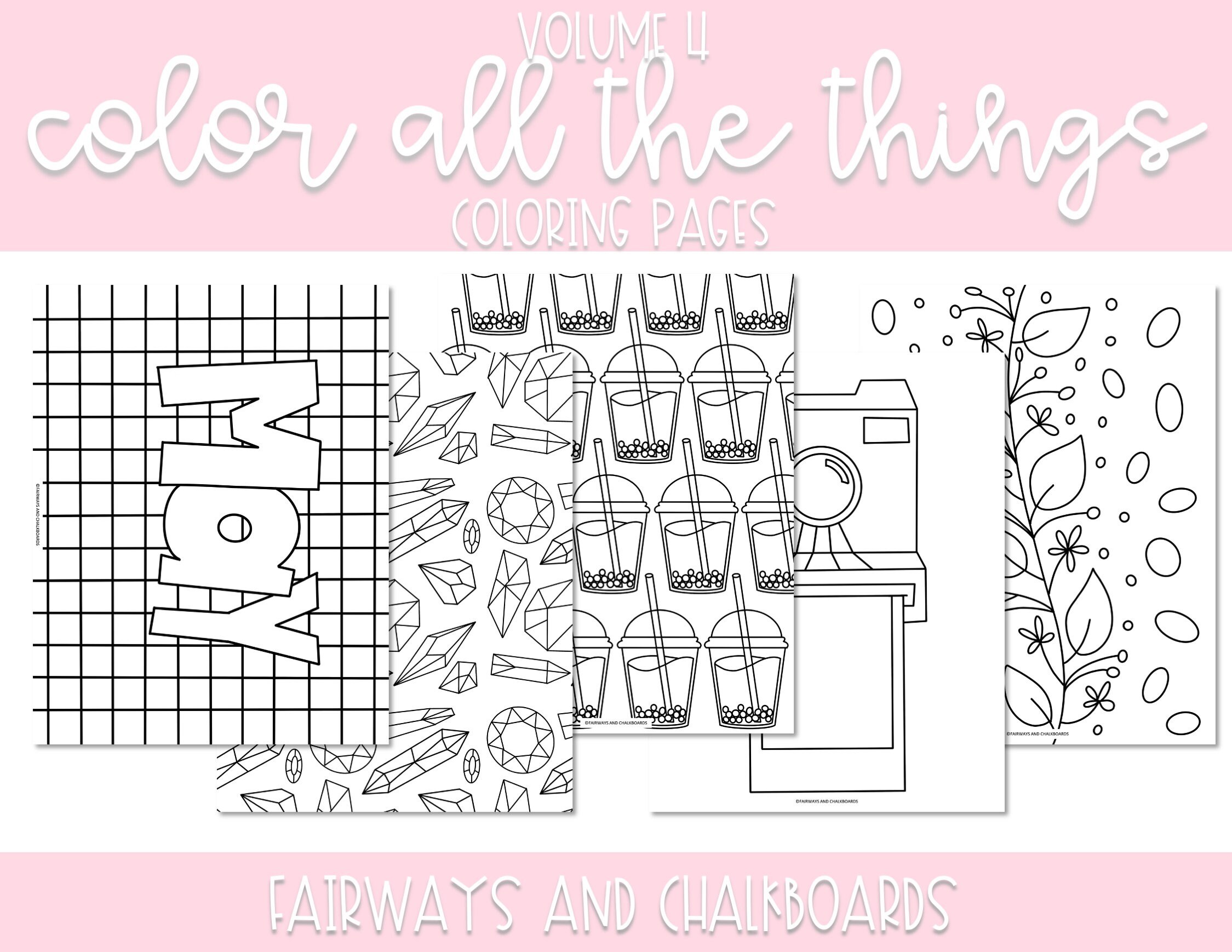 Color ALL the Things Volume 4: May Hand Drawn Coloring Pages - Etsy