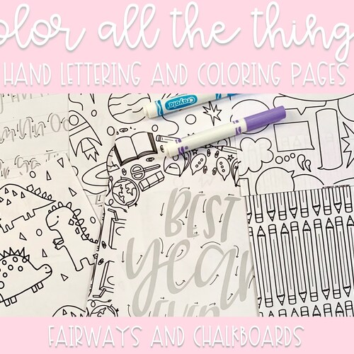 Color ALL the Things: Summer Vacay Coloring Pages Printable - Etsy