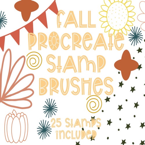 Procreate Stamp Pack Stamp Brushes for Procreate Doodle - Etsy