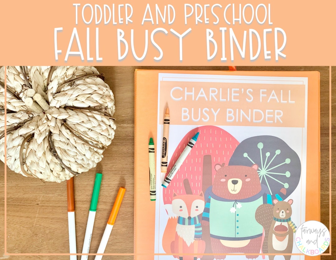 Fall Busy Binder | Toddler and Preschool Activity Set | Busy Book ...