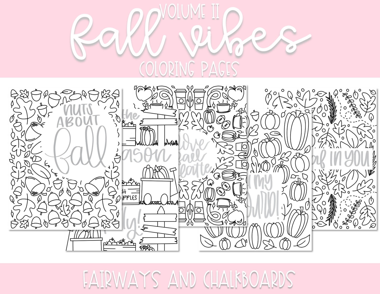Color ALL the Things Vll: Fall Vibes Coloring Pages| Printable Activity ...