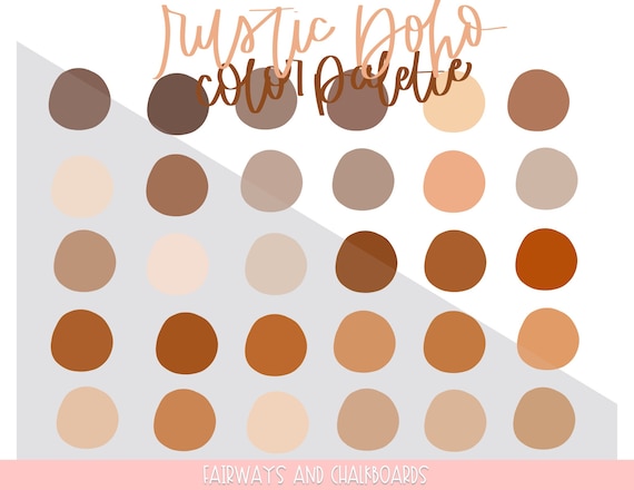 RUSTIC PROCREATE Color Palette Hex Codes Brown Tan Green | atelier-yuwa ...