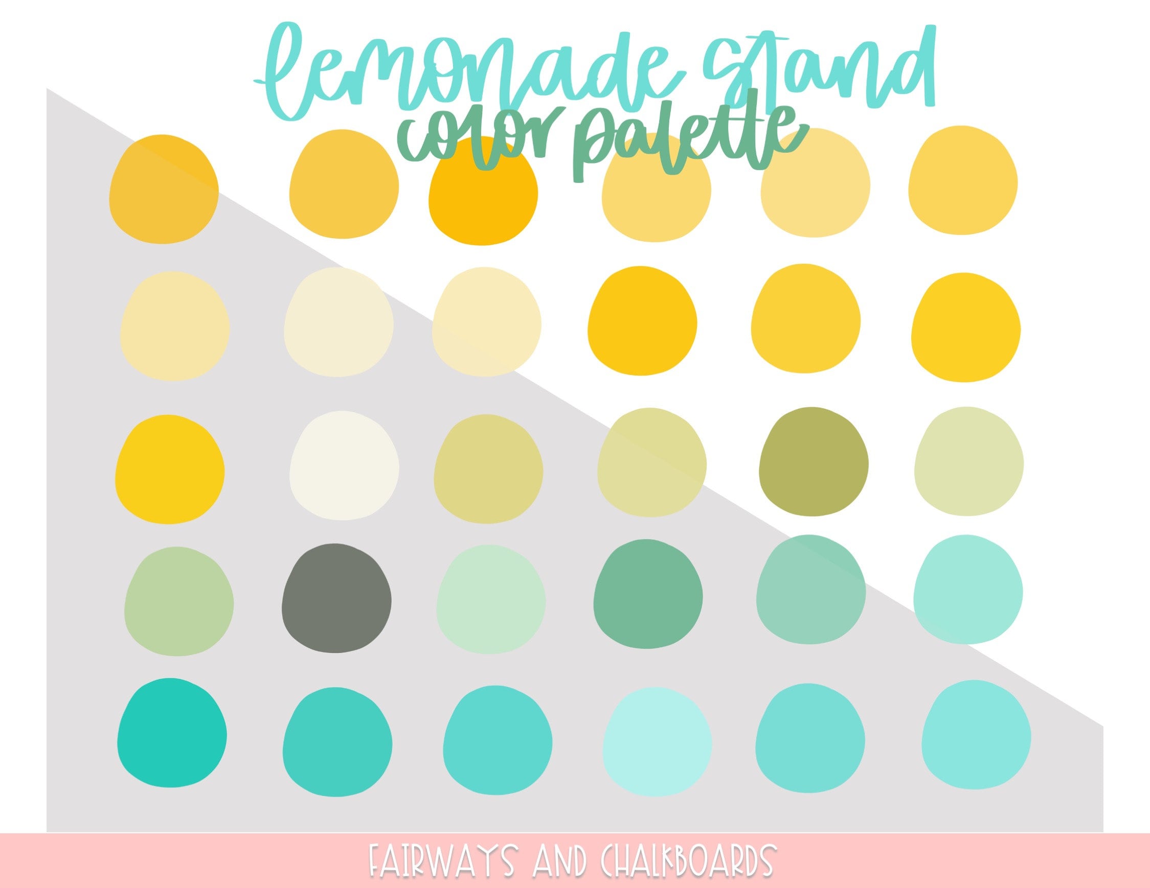 Procreate Lemonade Stand Color Palette Bright Color Palette Procreate ...