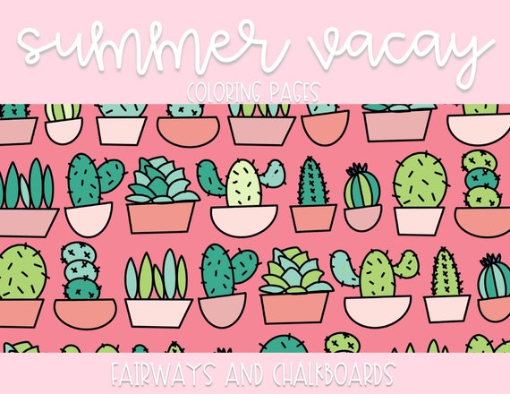 Color ALL the Things: Summer Vacay Coloring Pages Printable - Etsy