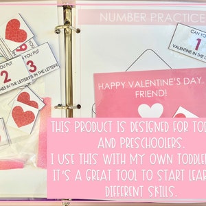 Valentine's Day Busy Binder | Toddler and Preschool Activity Set | Busy ...