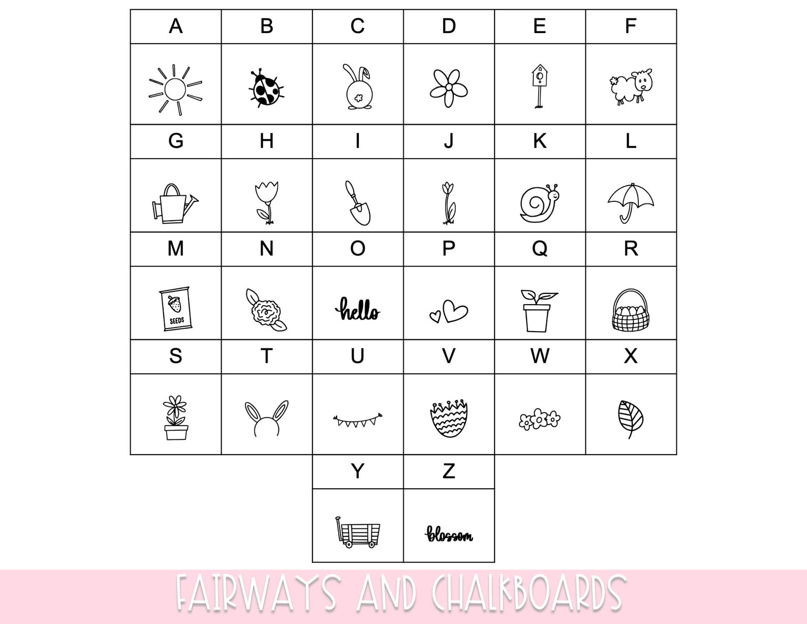 LSF Spring Doodle Font Dingbat Font Spring Clip Art | Etsy