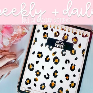 Preppy Weekly + Daily Digital TEACHER Notepad - Etsy