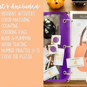 Halloween Busy Binder | Toddler and Preschool Activity Set | Busy Book ...