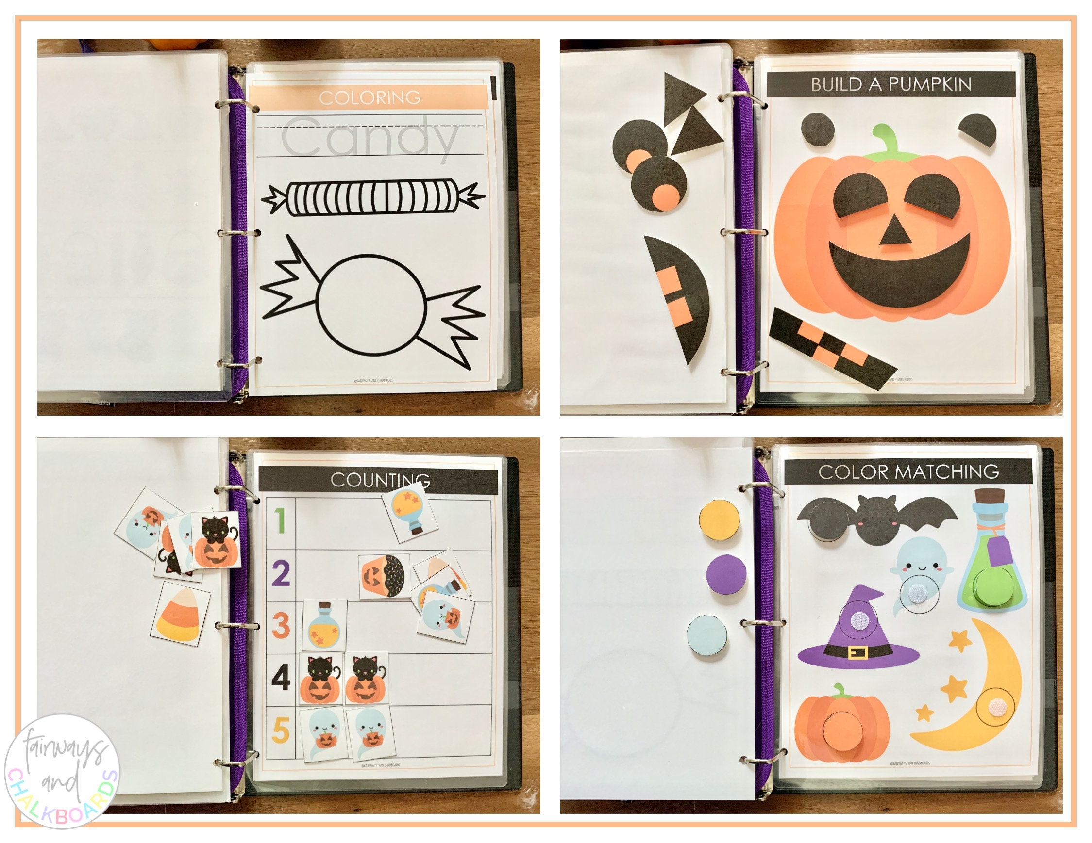 Halloween Busy Binder | Toddler and Preschool Activity Set | Busy Book ...