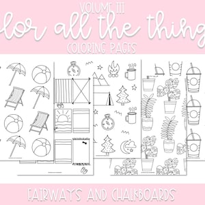 Color ALL the Things Volume Lll Summer Hand Drawn Coloring Pages ...