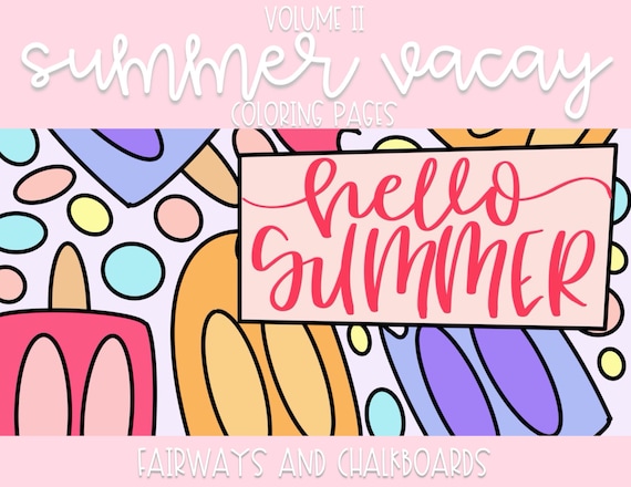 Color ALL the Things Vll: Summer Vacay Coloring Pages - Etsy
