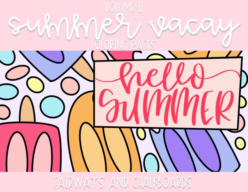 Color ALL the Things Vll: Summer Vacay Coloring Pages | Printable ...