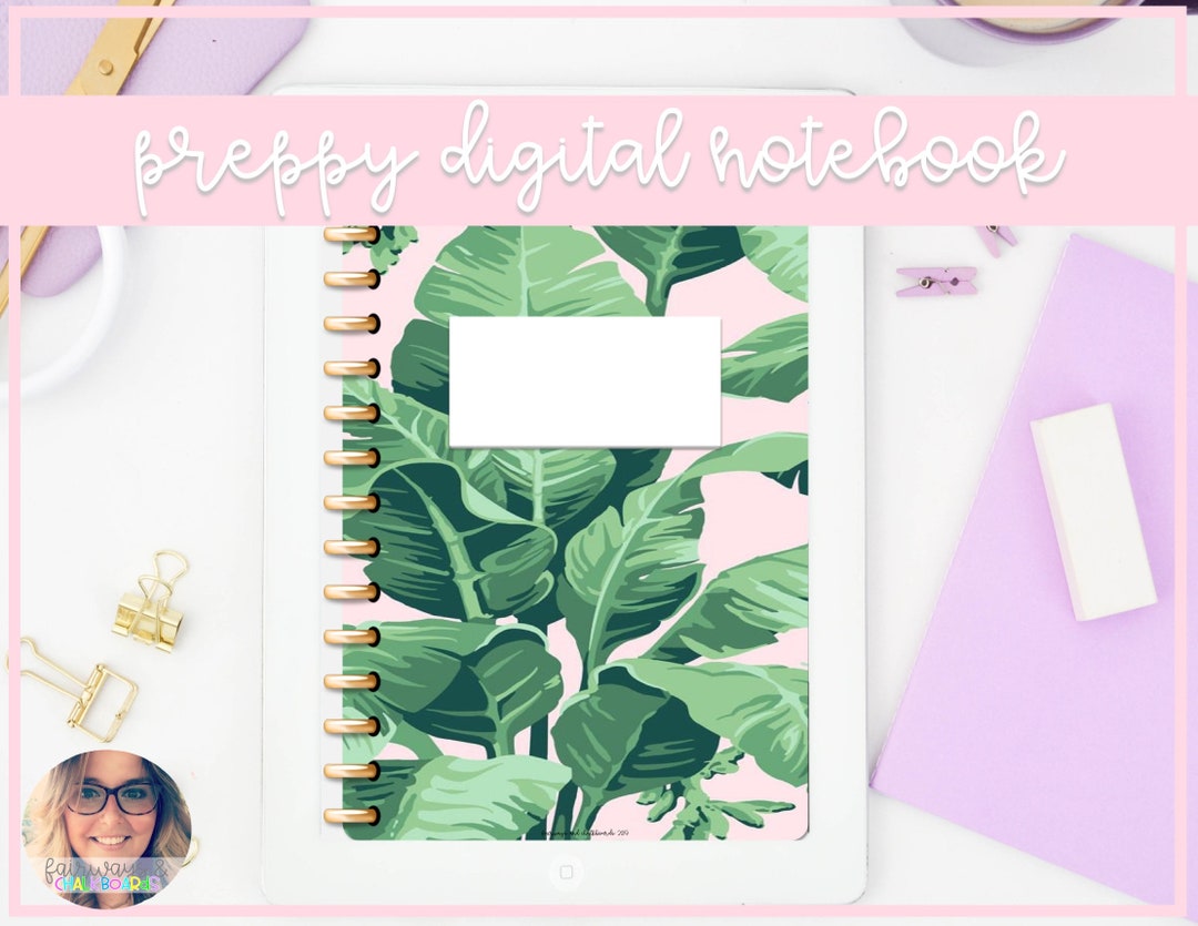 Preppy Digital Notebook - Etsy
