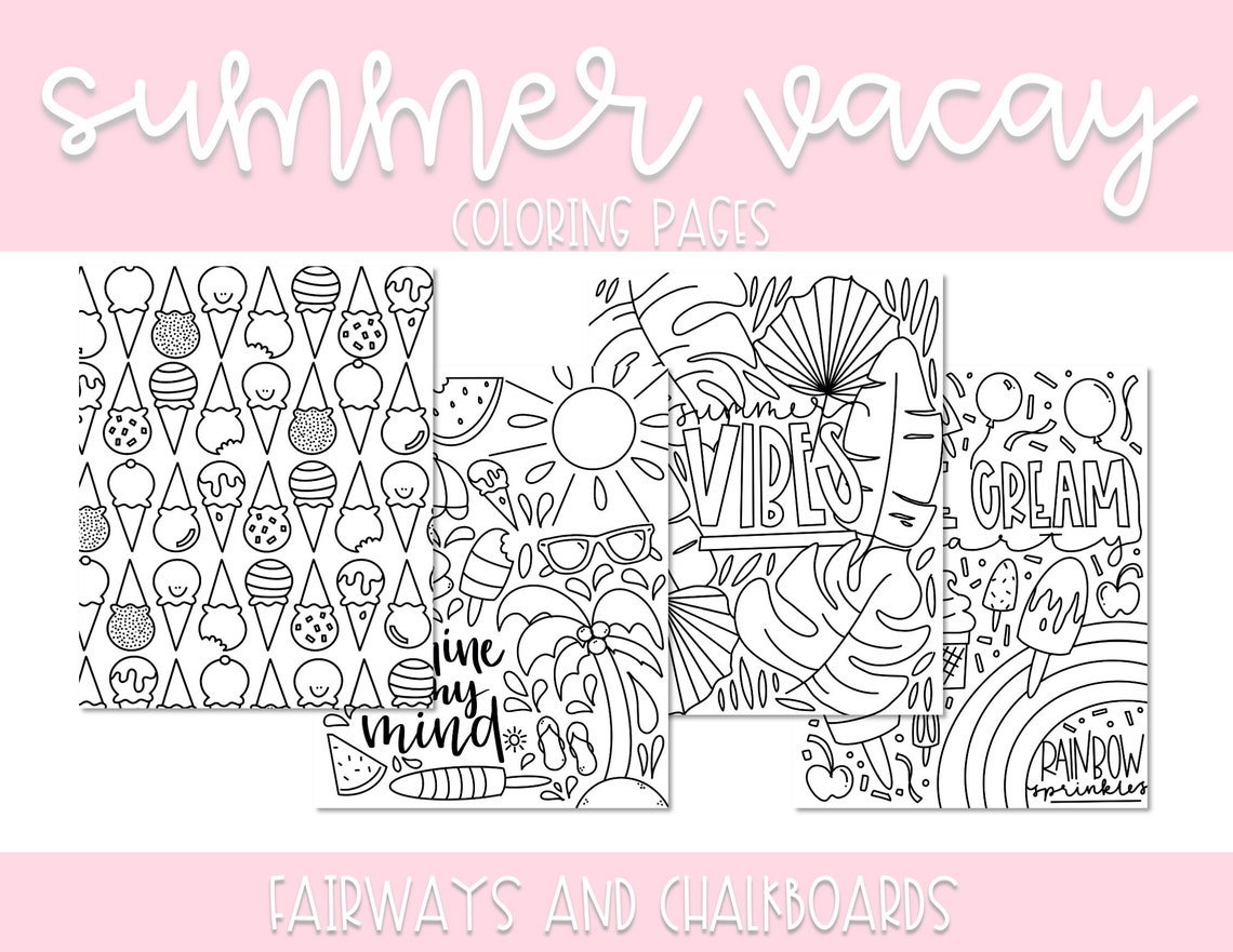 Color ALL the Things: Summer Vacay Coloring Pages | Printable Activity ...