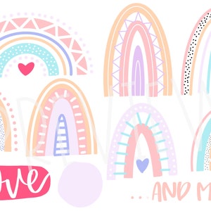 Preppy Rainbow Doodle Clip Art | Hand Drawn Images - Etsy