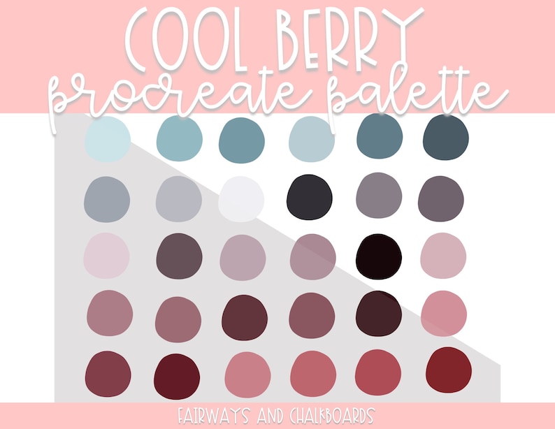 Procreate Cool Berry Color Palette | Bright Color Palette | Procreate ...