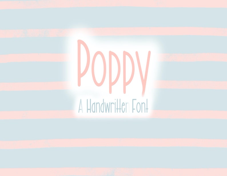 Poppy Hand Written Font Type A Font - Etsy