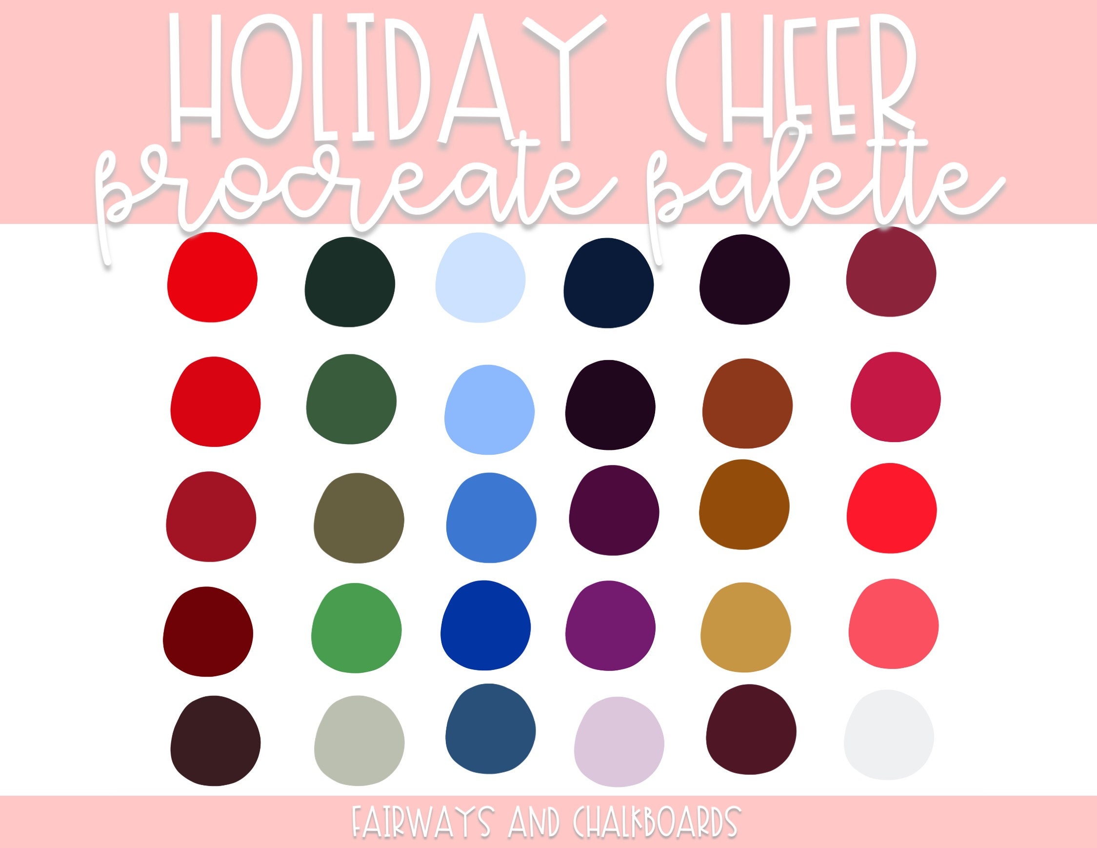 Procreate Holiday Cheer Color Palette | Holiday Color Palette ...