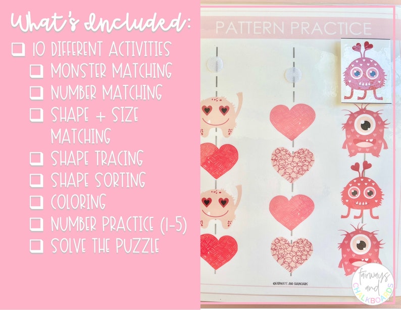 Valentine's Day Busy Binder | Toddler and Preschool Activity Set | Busy ...