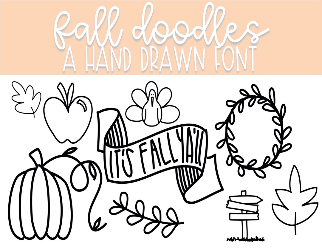 LSF Fall Doodle Font - Etsy