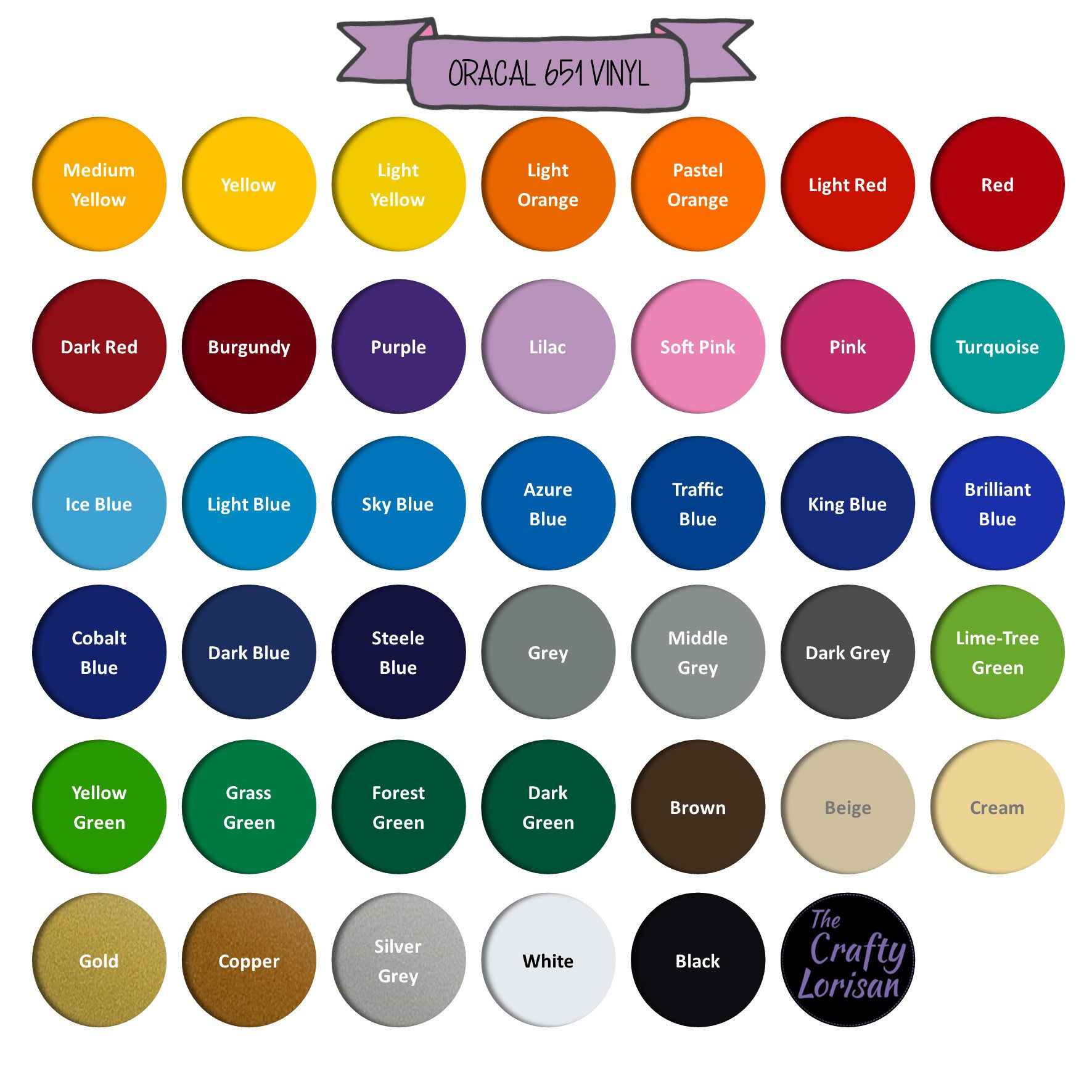 Oracal vinyl 651 color chart - acpolre