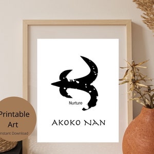 Akoko Nan Adinkra Symbol Instant Download 8x10 Printable Digital ...