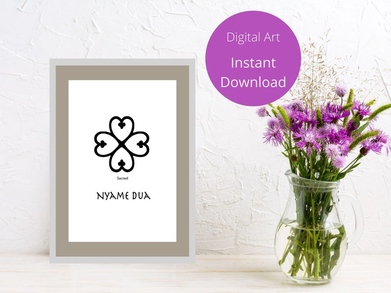 Nyame Dua Adinkra Symbol Instant Download 8x10 Printable Digital ...