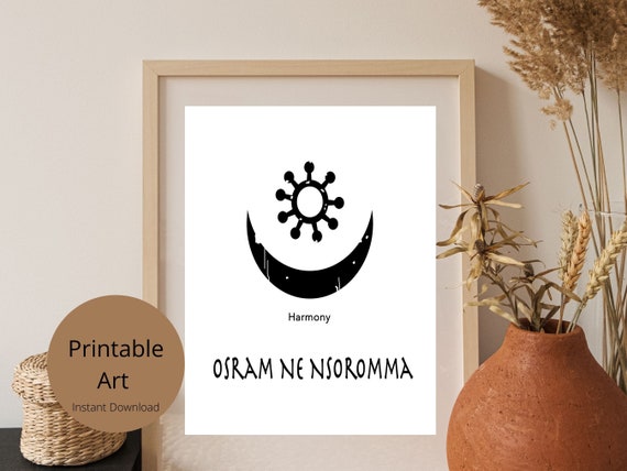 Osram Ne Nsoromma Adinkra Symbol Instant Download 8x10 | Etsy UK