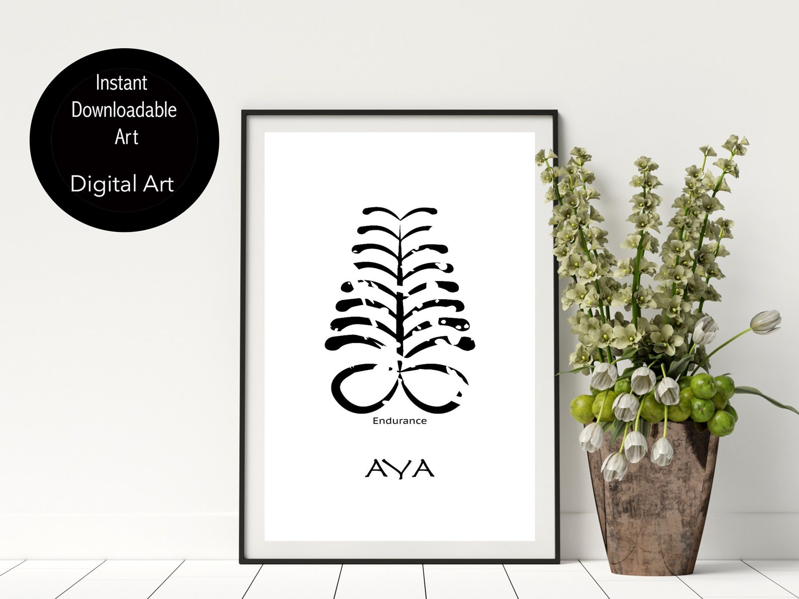Aya Adinkra Symbol Instant Download 8x10 Printable Digital Artwork - Etsy