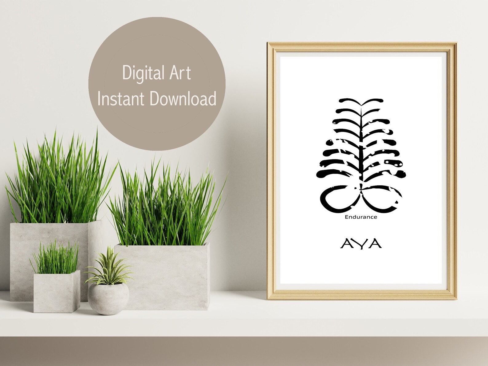Aya Adinkra Symbol Instant Download 8x10 Printable Digital Artwork - Etsy