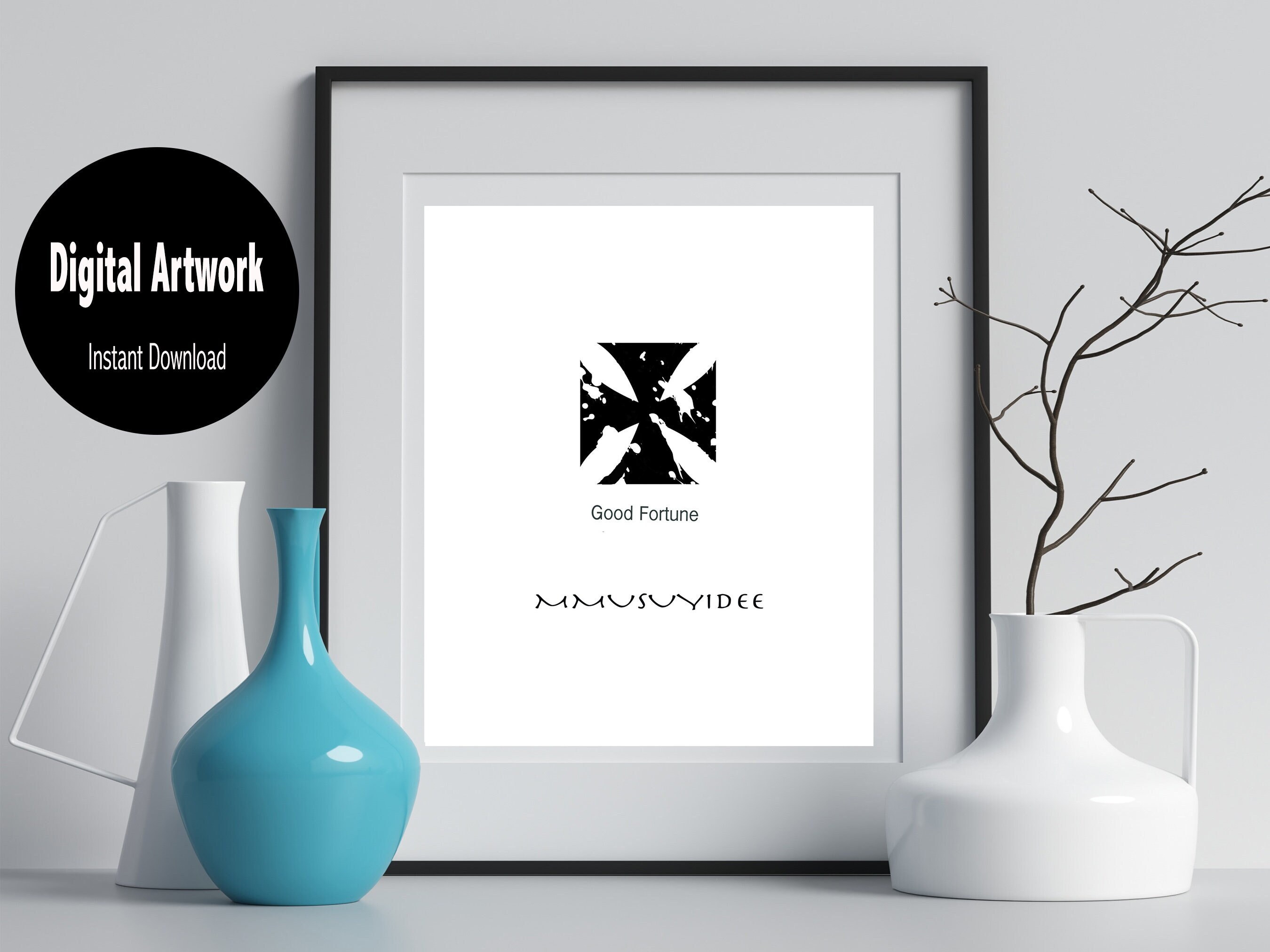 Mmusuyidee Good Fortune Adinkra Symbol 8x10 (Instant Download) - Etsy